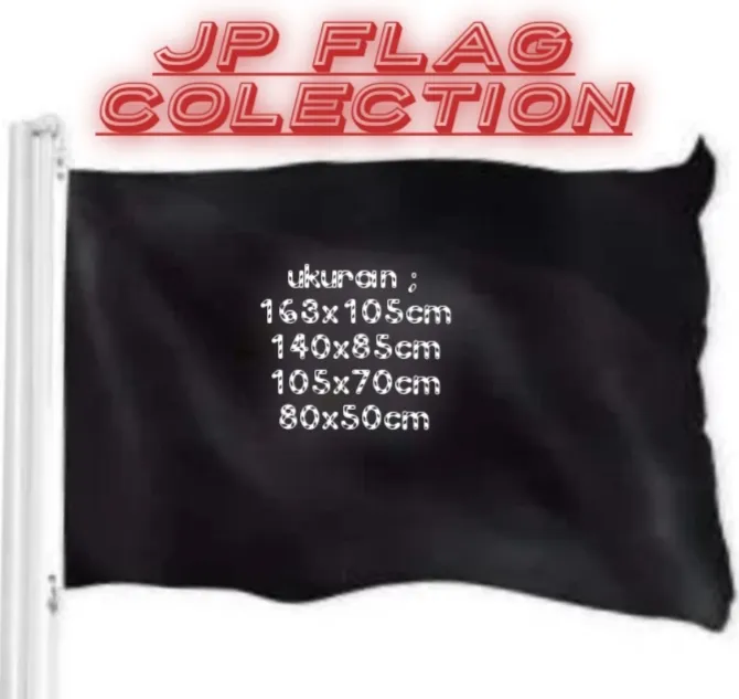 bendera polos 160x105cm,bendera hitam,bendera hitam termurah,bendera ...