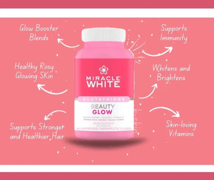 Miracle White Glow Vitamins Glutathione Capsule | Lazada PH
