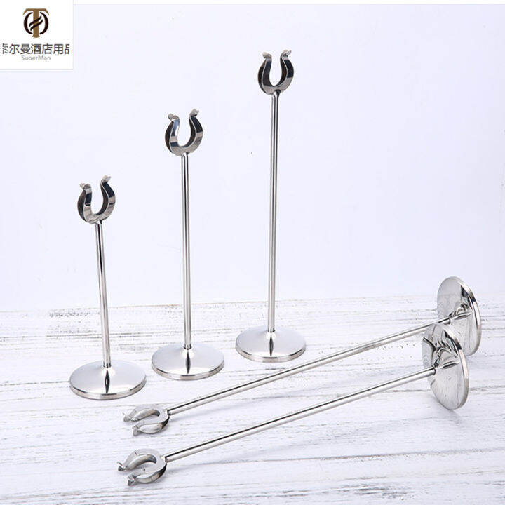 Restaurant Stainless Steel Meal Card Holder Menu Card Decca Stand ...