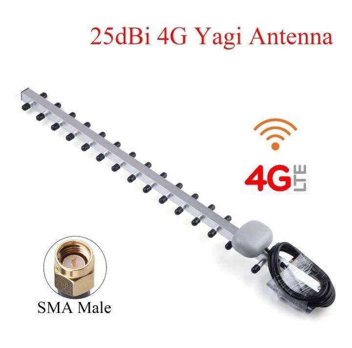 4G Yagi Antenna 25dBi Signal Booster Outdoor Antenna Directional Booster Amplifier 1.5M Lowloss ...