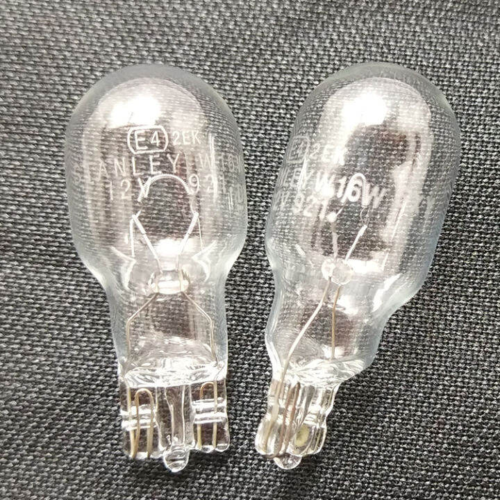 หลอดไฟเบรคแบบสูงสำหรับรถสแตนเลส E4 2ek Stanley W16W 12V 921 T15ของ ...