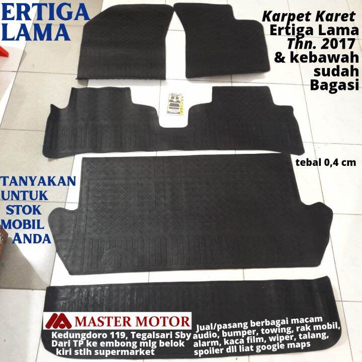 Karpet Karet Ertiga Lama 2016 2017 dan kebawah 5 pcs 1 set Hitam 0.4 cm ...