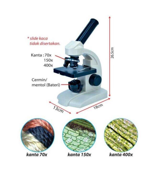 Basic Microscope 70x/150x/400x Science & Lab Tools Alat Makmal Sains ...