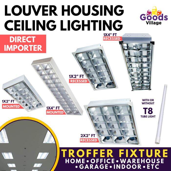 Best Selling Louver T8 Housing / Prismatic Troffer Fixture / 5 Years ...