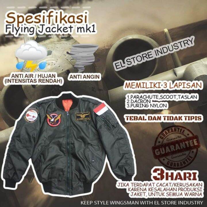 Jaket Pilot Penerbang Tempur TNI-AU Sukhoi Flanker (Murah Diskon Promo ...