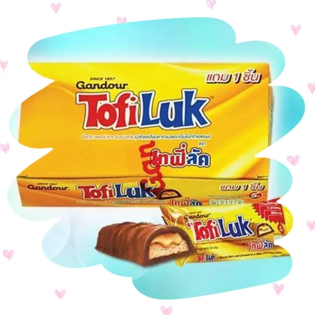 Tofiluk ช็อคโก เลเยอร์ คาราเมล บิสกิต (บิสกิตเคลือบคาราเมลและครีมช็อคโก ...