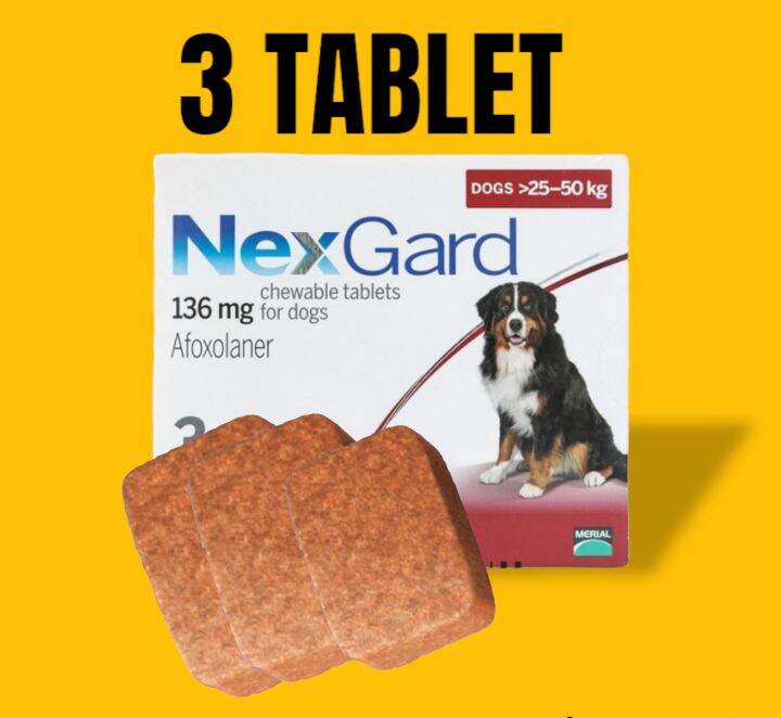 Nexgard Chewable Tablet 25-50kg ( 3Tablet w/ STICKER) | Lazada PH