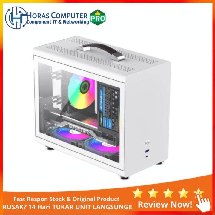 Case GAMEMAX SPARK MINI ITX WHITE U-ATX Glass Front Panel Metal | Lazada Indonesia