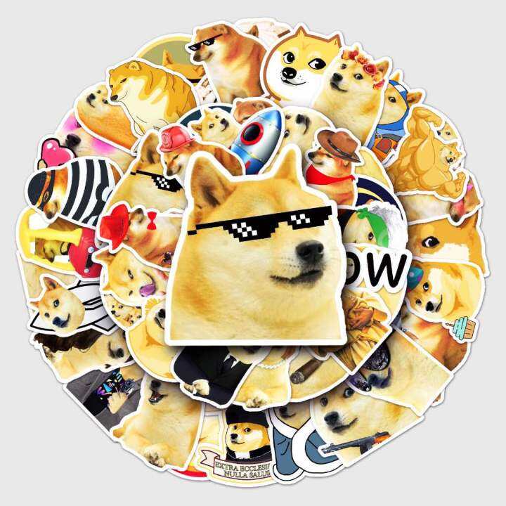 [Set 50 Cái] Sticker Cheems meme doge nhiều họa tiết chống nước, dán ...