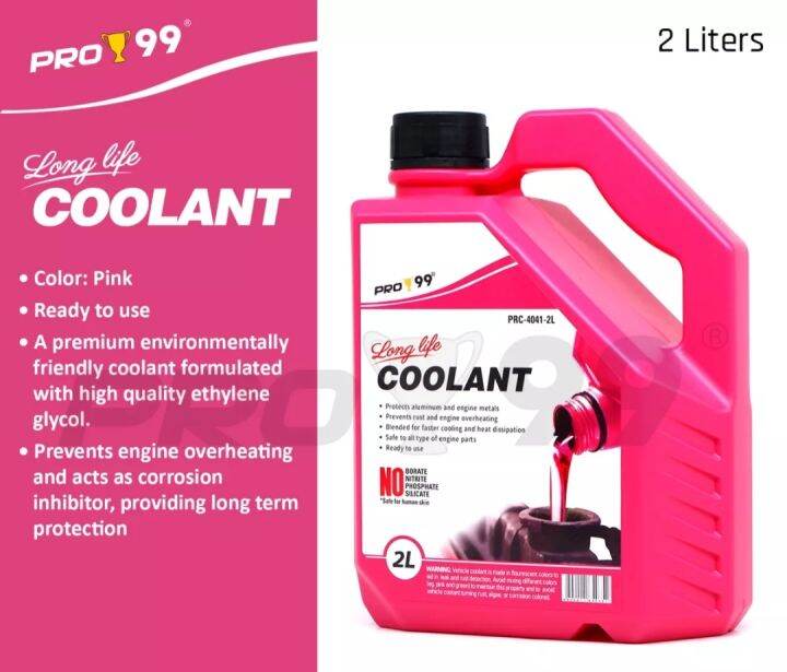 PRO99 LONG LIFE COOLANT 2LITERS ( PINK) | Lazada PH