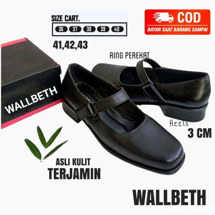 SEPATU PANTOFEL WANITA 100% KULIT SAPI UNTUK KANTORAN PASKIBRA BISA ...