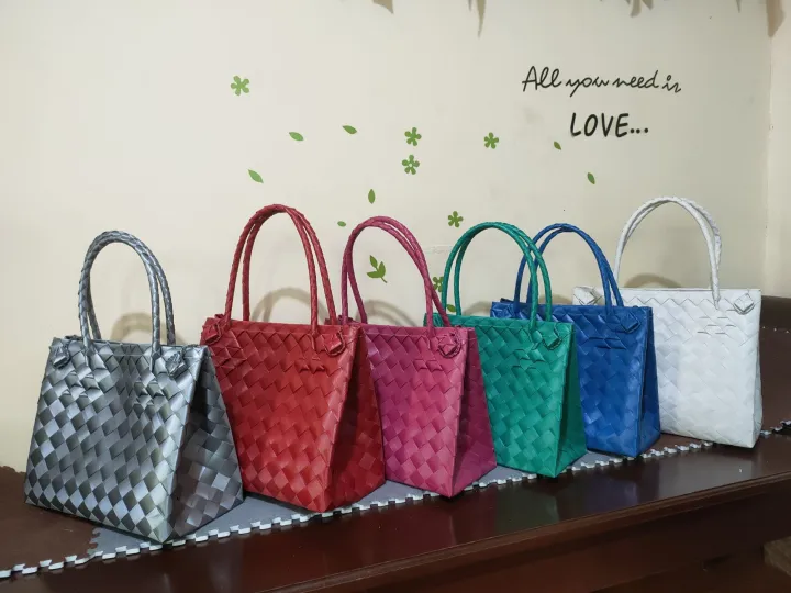 Plastic Bayong Bag - Soft Material - Large size in cm W15xL34xH28 ...
