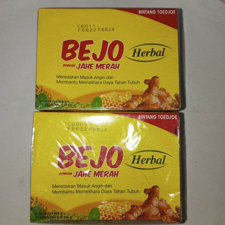 Bejo Jahe Merah Bintang Toedjoe cair isi 12 sachet | Lazada Indonesia