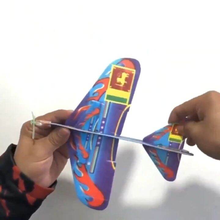 Magic swing airplane foam paper airplane model assembled creative ...