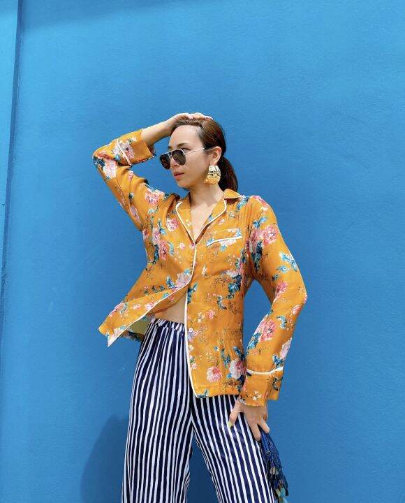 { HOLIC.AHOLIC } HOLIC017 / SILK SATIN PAJAMAS SET ชุดเข้าเซท พร้อมส่ง | Lazada.co.th