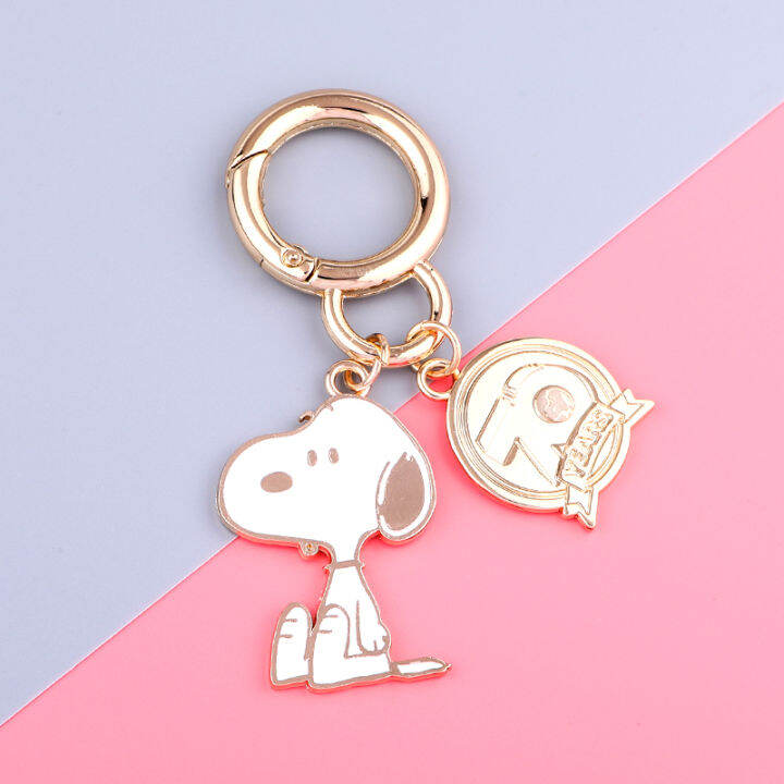 Genuine Snoopy Keychain Personalized Crafts Pendant Creative Cartoon Cute Couple Key Ring Lock