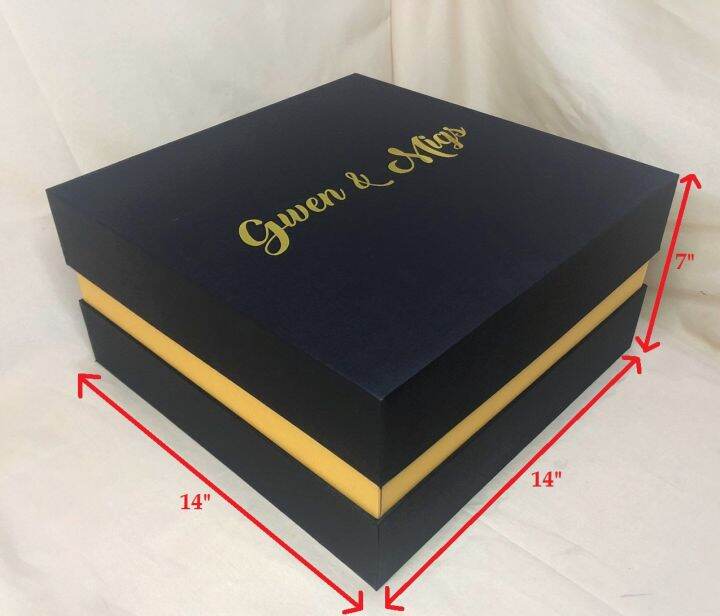 Personalized Big Gift Box 14" x 14" x 7" Sturdy, Reusable, High Quality ...