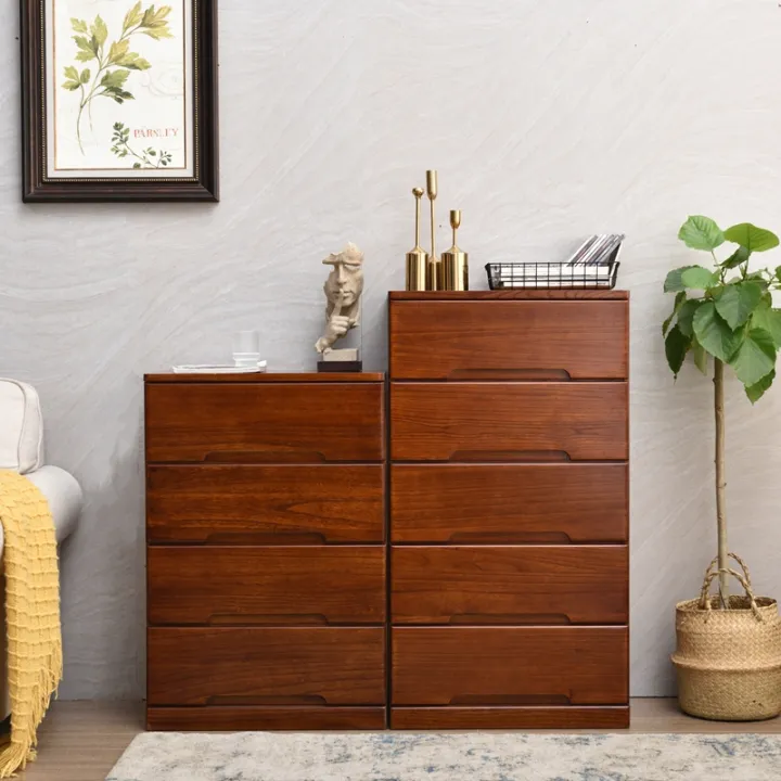 Solid Wood Narrow Storage Cabinet Living Room Bedroom Narrow Chest of ...