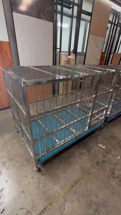 กรงสแตนเลส (XL / L / M) Stainless Steel Cage กรงสัตว์เลี้ยง ไม่เป็นสนิม ...