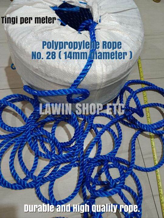 SKYLINE PP ROPE 14MM DIAMETER PER METER POLYPROPYLENE ROPE | Lazada PH
