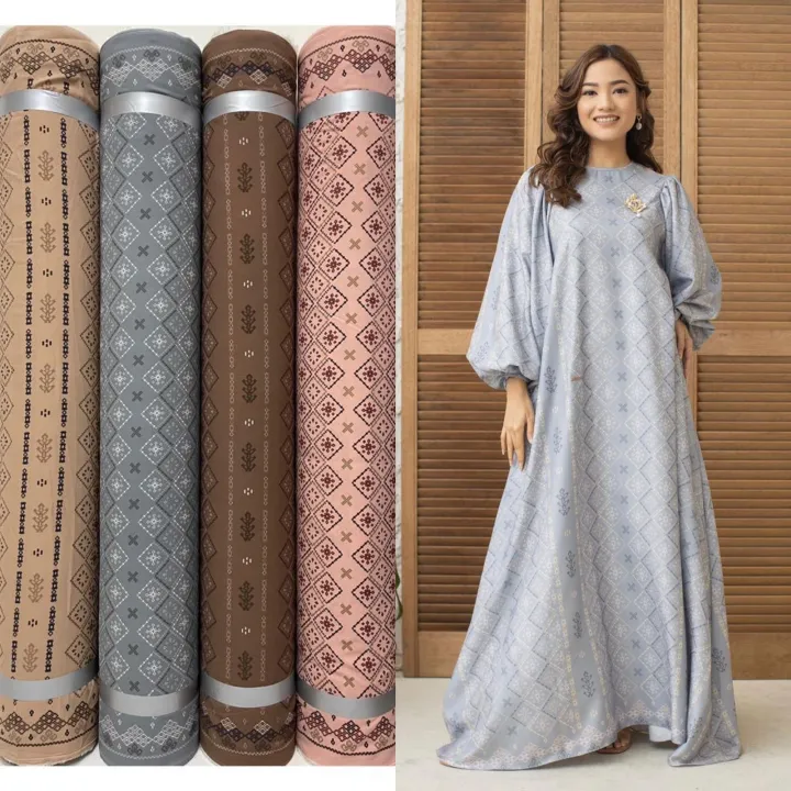 kain silk Dior original • kain silk • motif daphne • kain meteran murah ...