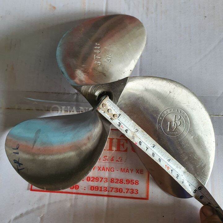 chân vịt inox 2t8 mẩu cano chạy trái nhong hộp số cam kết đúng kích thướt như hình loại bóng ...