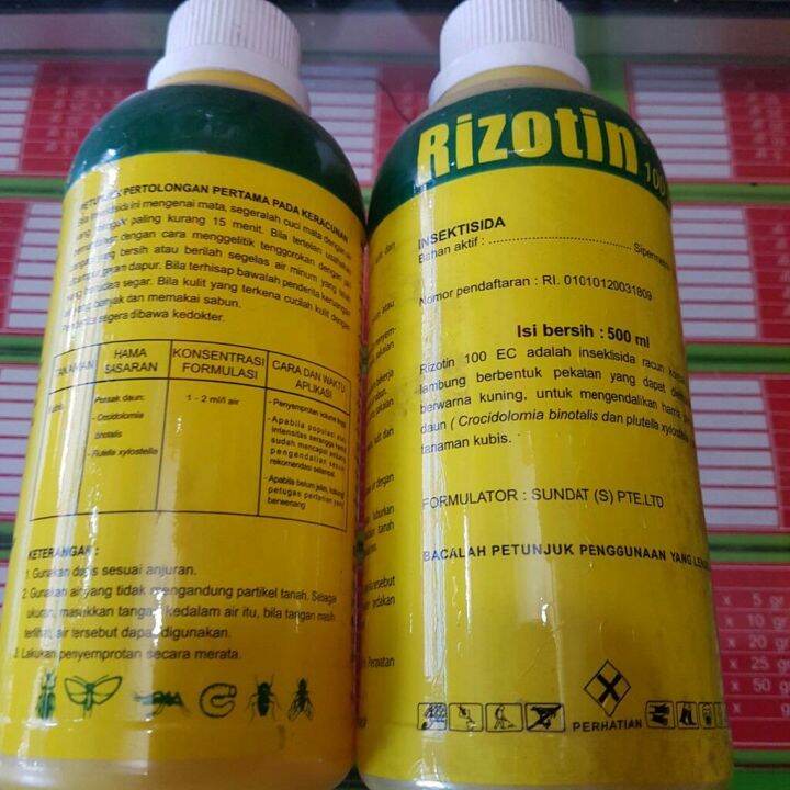 Insektisida Rizotin 100Ec untuk semua Jenis Hama isi 500ML | Lazada ...