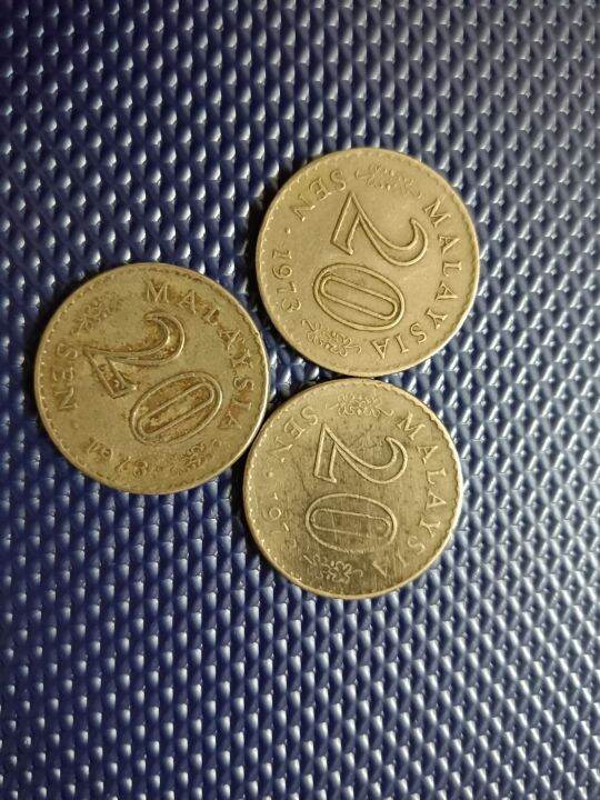Wang Coin Lama Malaysia,20sen sekeping, Tahun 1973, | Lazada