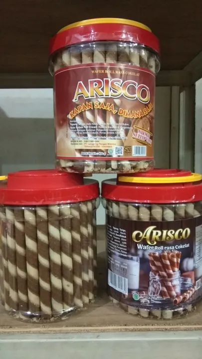 WAFER ROLL RASA COKELAT ARISCO WAFER COKLAT (wafer toples besar)400g ...