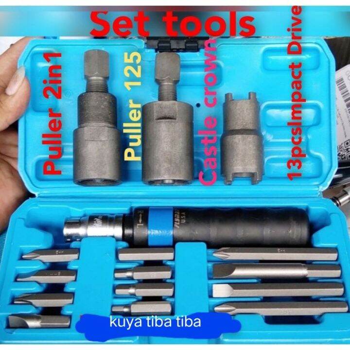 package set original flyman 13pcs impact wrench and castle wrench and ...