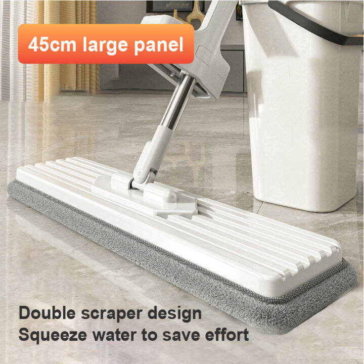 Wipee Homelife Floor Mop, Microfiber Mop with Self Wringer Set ...