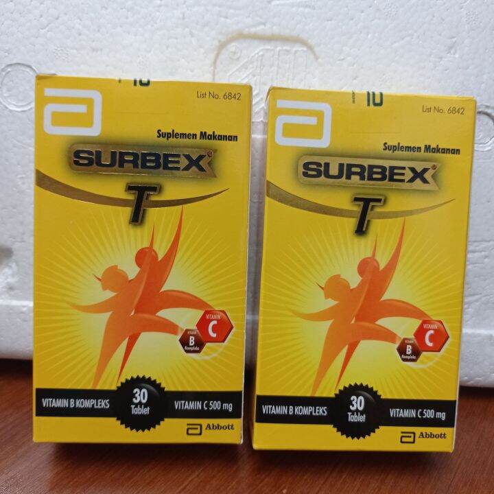 SURBEX T vitamin c dan vitamin b kompleks 1 box 30 tablet | Lazada ...