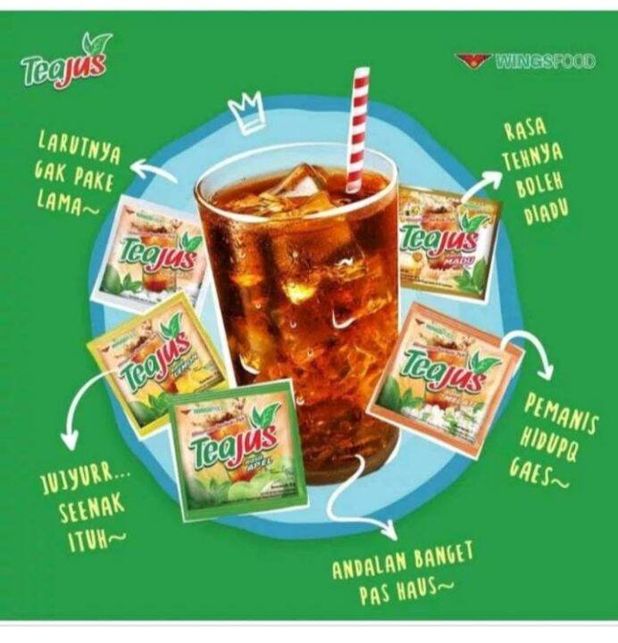 minuman tea jus/ tea jus 1 renceng isi 10 pcs berbagai varian rasa ...