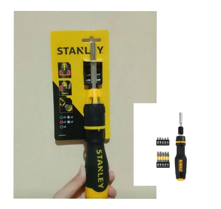 STHT68010-8 Ratcheting Multi Bit Screwdriver Stanley | Lazada Indonesia