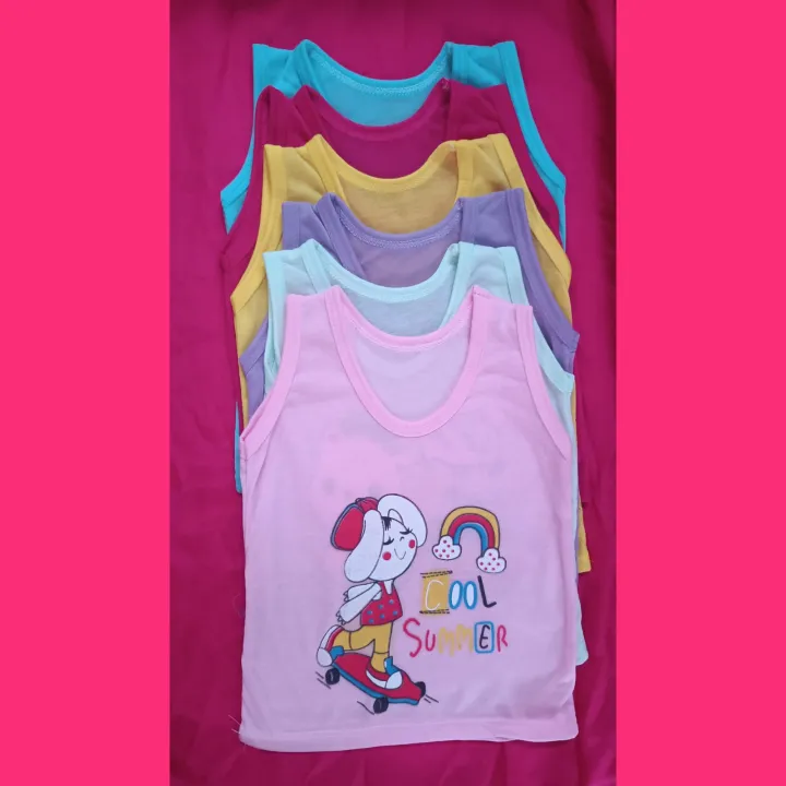 Cotton Sando, 6 pieces, 0 to 1 year old Girl, assorted prints and ...