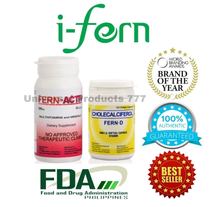 IFERN FERN-D 120s VITAMIN D3 CHOLECALCIFEROL FERN-ACTIV B COMPLEX VITAMINS ( 60 CAPSULE ...