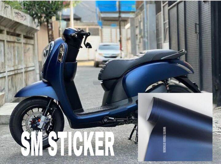 Stiker skotlet biru navy metalik dof scotlite biru dof sticker motor ...