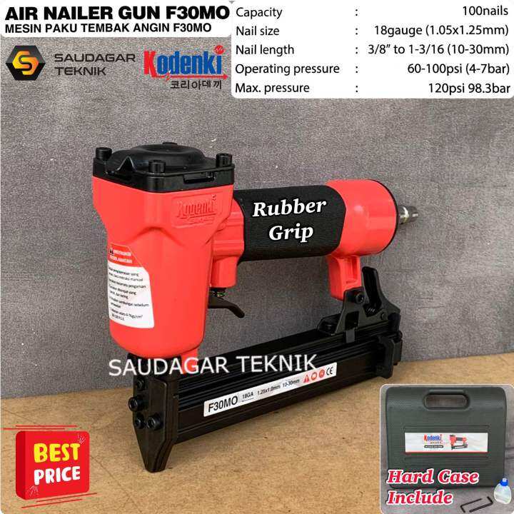 Mesin Paku Tembak Angin Kodenki F30 Air Nailer Gun Kodenki F 30 Alat ...