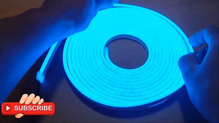 PAKET Lampu Neon Flex 5Meter 12Volt/1Roll LED Neon Flex Adaptor/Neon ...