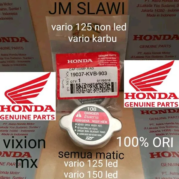 Tutup radiator atau cap comp radiator vario sm beat 19037-KVB-903 ...