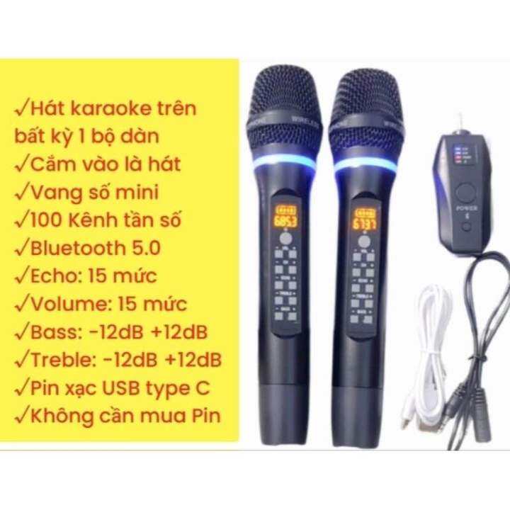 Micro karaoke đa năng MKB E2 (Bluetooth,Mic UHF, chỉnh Echo/volume/bass ...