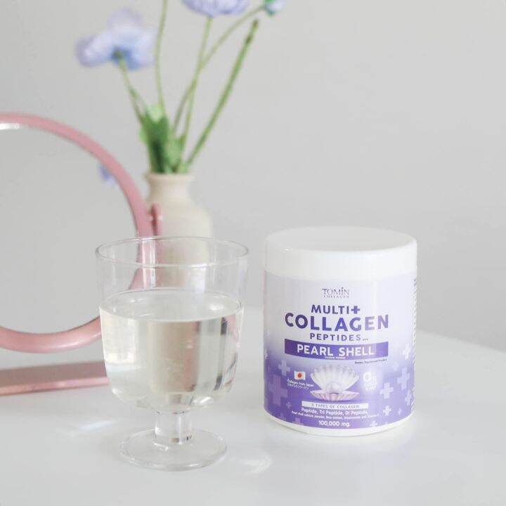 Tomin Multi Collagen Peptides with Peal Shell (คอลลาเจนผงไข่มุก ...