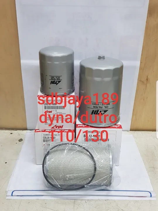 filter oli oil / fuel filter solar atas bawah hino dutro dyna saurus ...