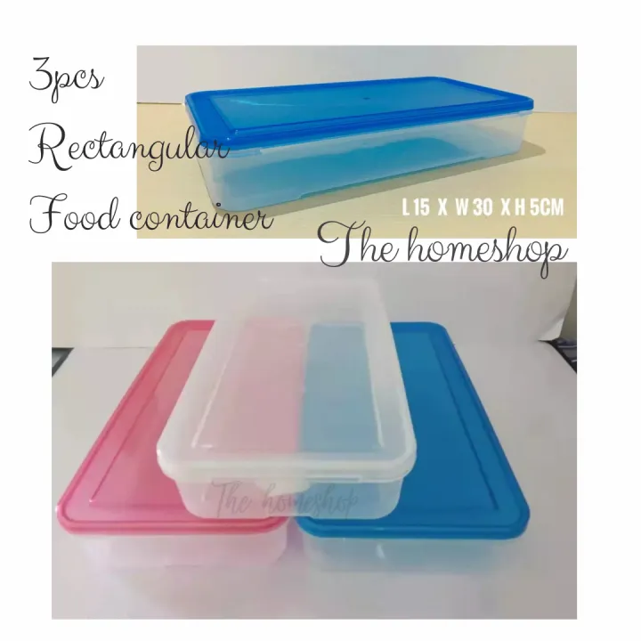 3pcs RECTANGULAR FOOD CONTAINER / FOOD KEEPER /REF STORAGE-728 | Lazada PH