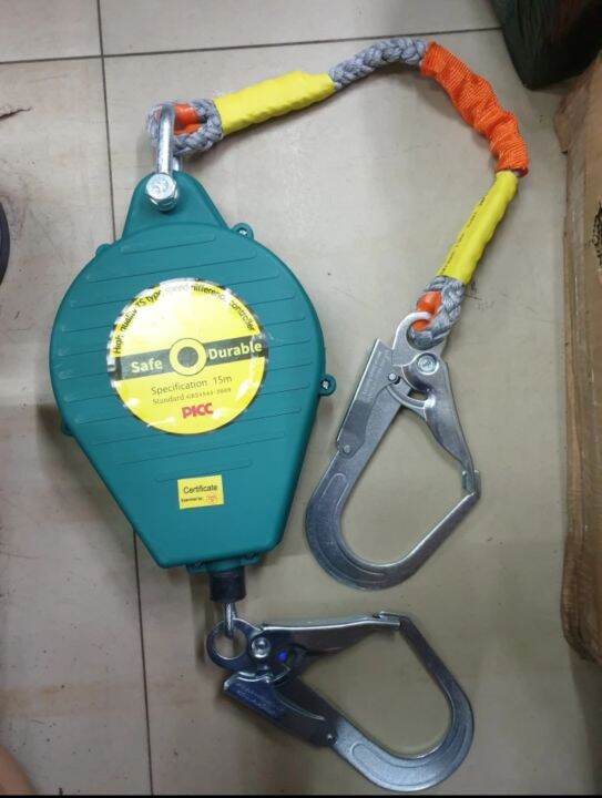 Fall arrester retractable 15m 10m 5m selp retractable lifeline big tali ...