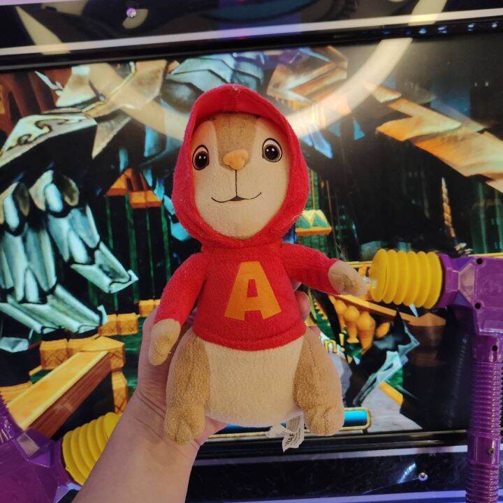 ตุ๊กตา Alvin พร้อมป้ายลิขสิทธิ์แท้ สวมฮู้ดแดง สำหรับเล่นหรือสะสม ...