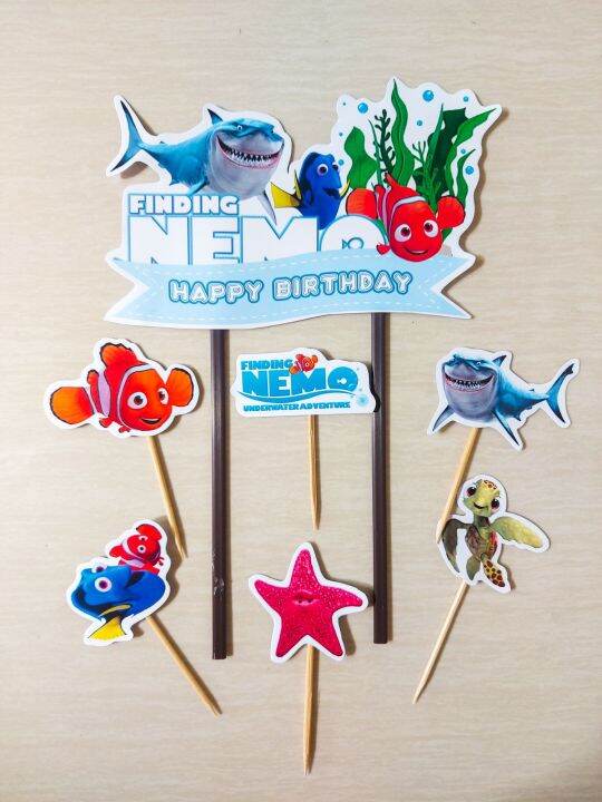 TOPPER NEMO / CAKE TOPPER NEMO / TOPPER KUE NEMO / HIASAN KUE NEMO ...