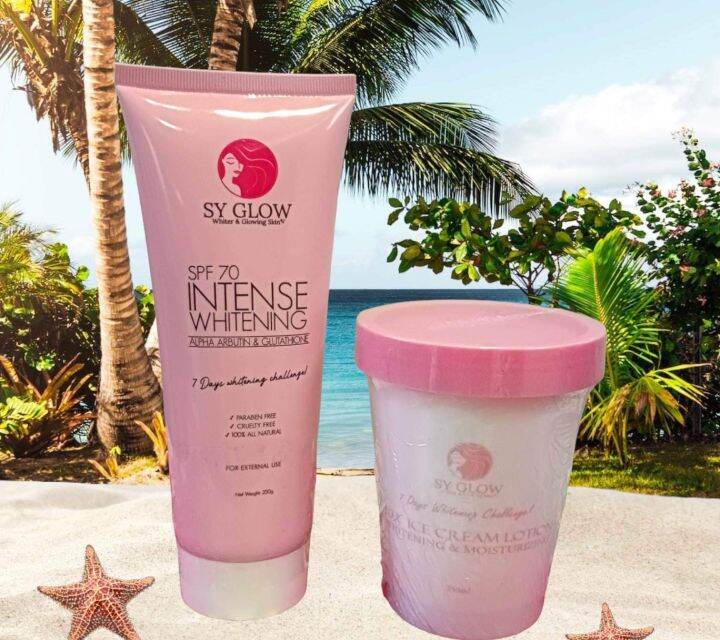 SY Glow Ice Cream Lotion and SPF 70 Intense Whitening Lotion | Lazada PH