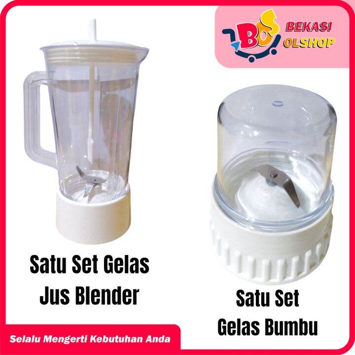 SATU SET GELAS MIKA PLASTIK MIYAKO BUMBU JUS BLENDER | Lazada Indonesia