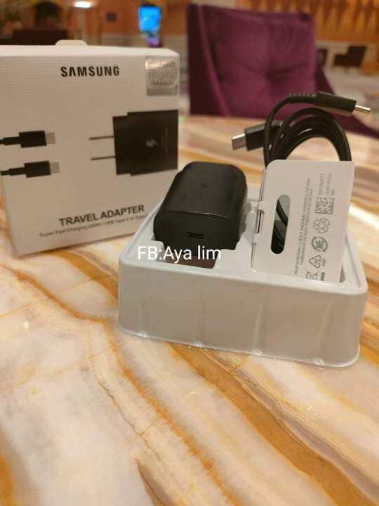 Samsung ORIGINAL 3A ADAPTER 25 WATT SUPER FAST CHARGING USB TYPE C ...